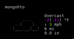 Weather report: mongohto